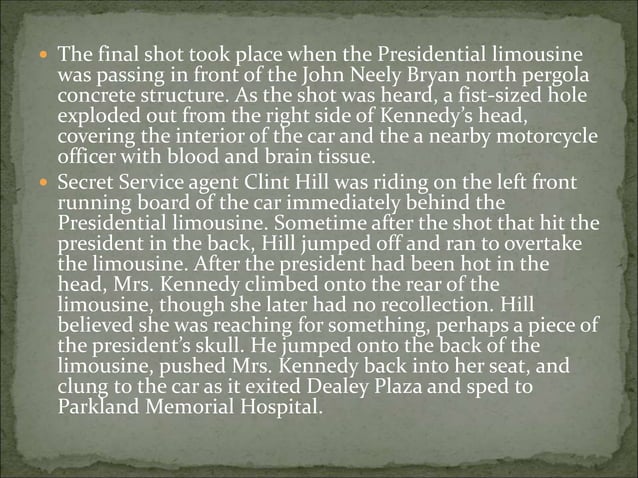 The JFK Assassination bkey.ppt