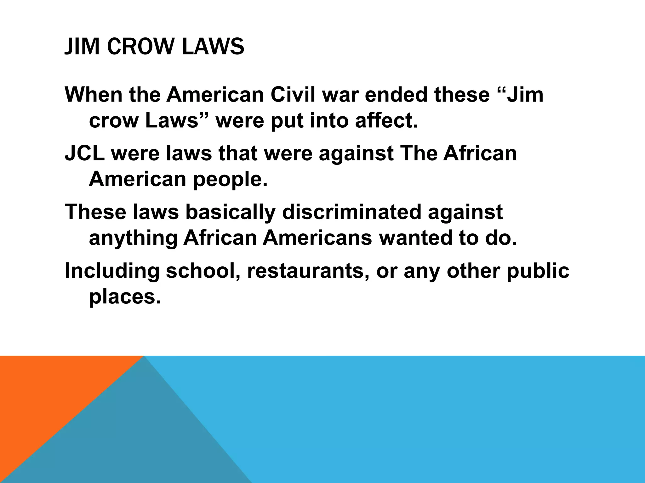 The jim crow laws | PPT