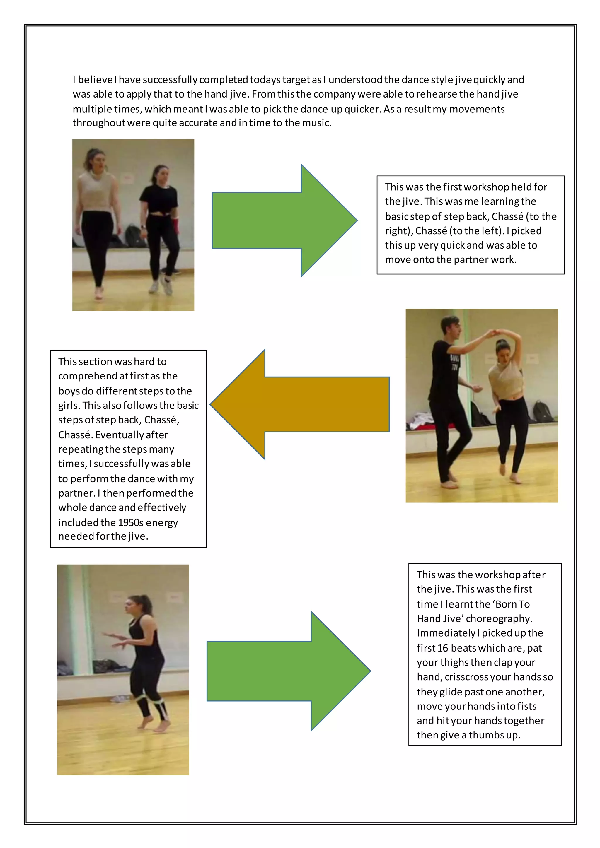 The Jive and Hand Jive Rehearsal | DOCX