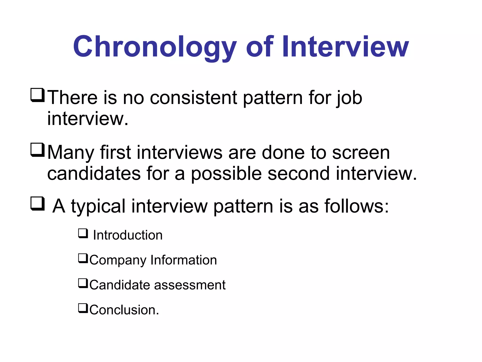 The job application process interview | PPT
