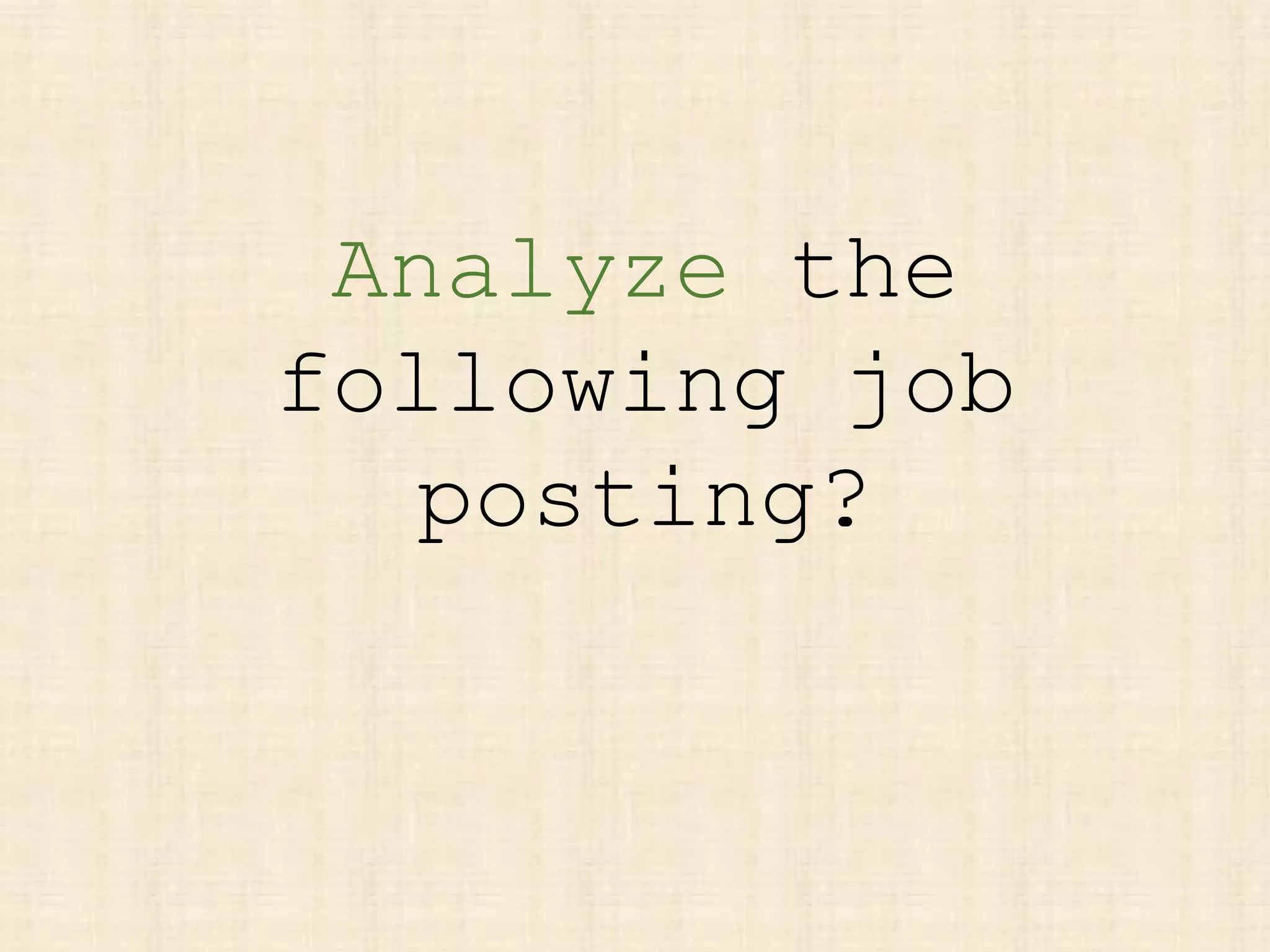 Answering Job Application Questions | PPT