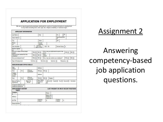 Answering Job Application Questions