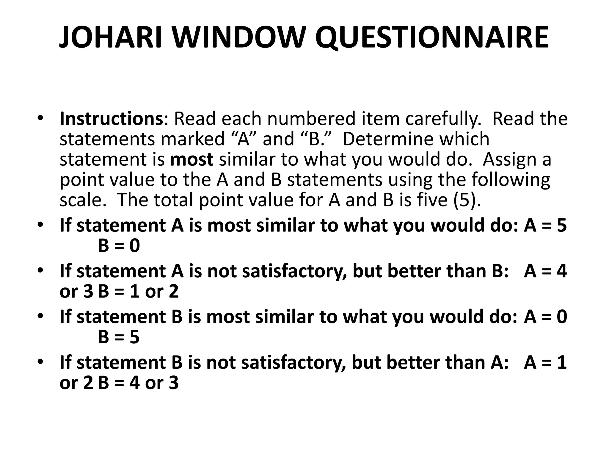 The Johari Window Model it is an organisational behaviour model | PPTX
