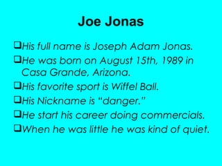 The Jonas Brothers Presentation | PPT