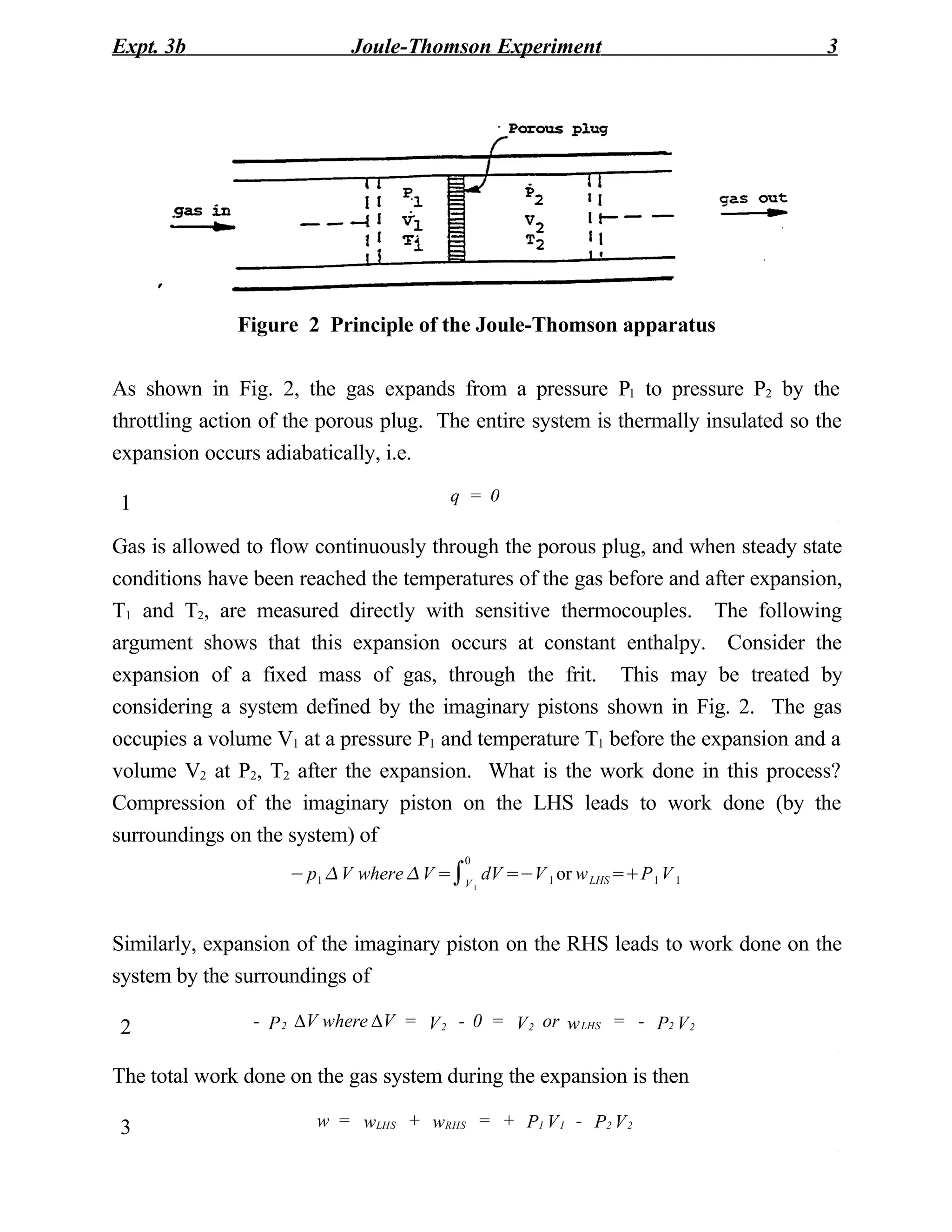 The joule thomson experiment | PDF
