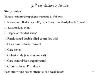 The journal club (education purpose) | PPTX