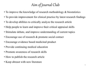 The journal club (education purpose) | PPTX