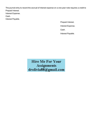 The journal entry to record the accrual of interest expense .pdf