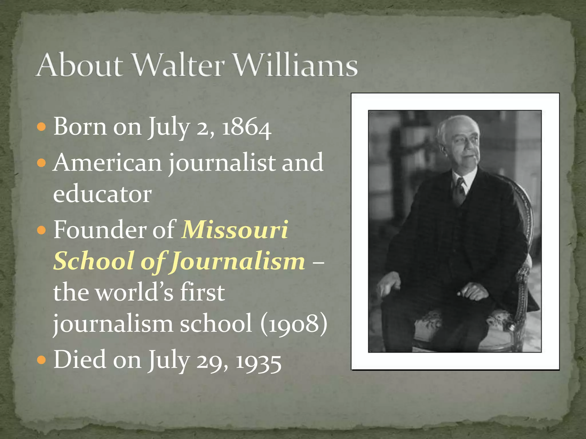 The journalist’s creed | PPTX