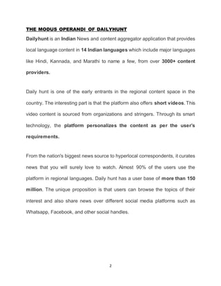 THE JOURNEY BEHIND THE GLORY OF LARGEST ONLINE NEWS PLATFORM DAILYHUNT ...