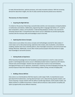 From Data to Discovery: The Journey of a Data Scientist | PDF