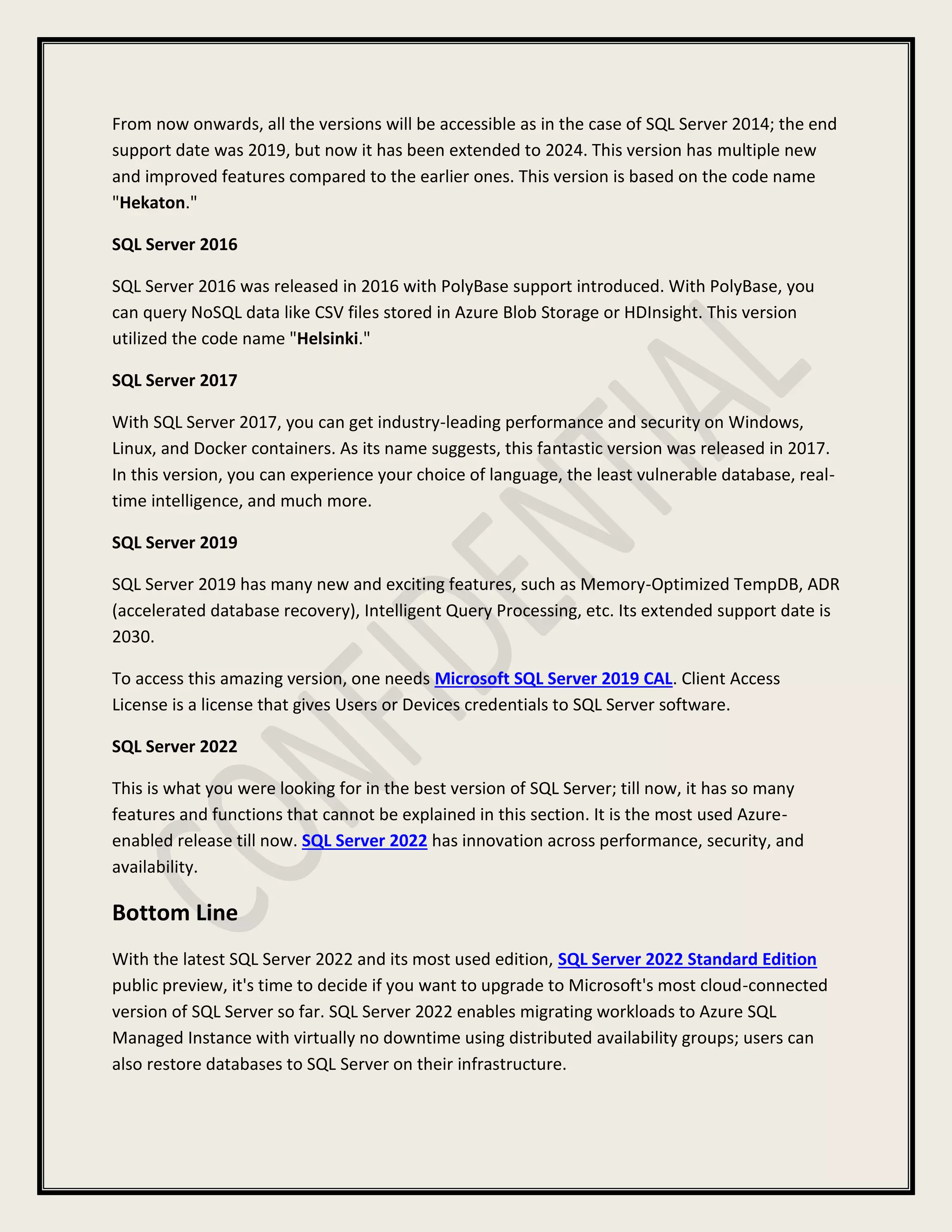 The Journey Of Sql Server Evolution Of Sql Server Features Pdf