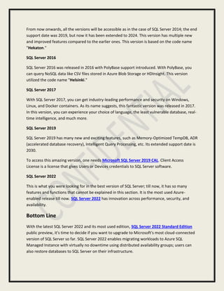 The Journey of SQL Server - Evolution of SQL Server Features | PDF
