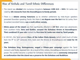The journey of sri lanka 500 b.c. to 2017 | PPTX