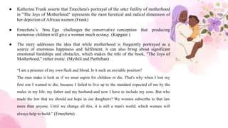 The Joy's of Motherhood | African Literature | PPTX