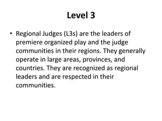 The judge levels | PPT