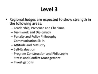 The judge levels | PPT