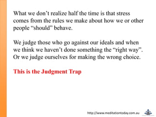 The Judgement Trap | PPT