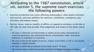 THE JUDICIAL BRANCH OF THE PHILIPPINE GOVERNMENT | PPTX