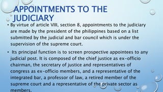 THE JUDICIAL BRANCH OF THE PHILIPPINE GOVERNMENT | PPTX