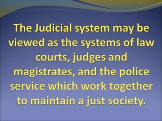 The judicial system | PPT