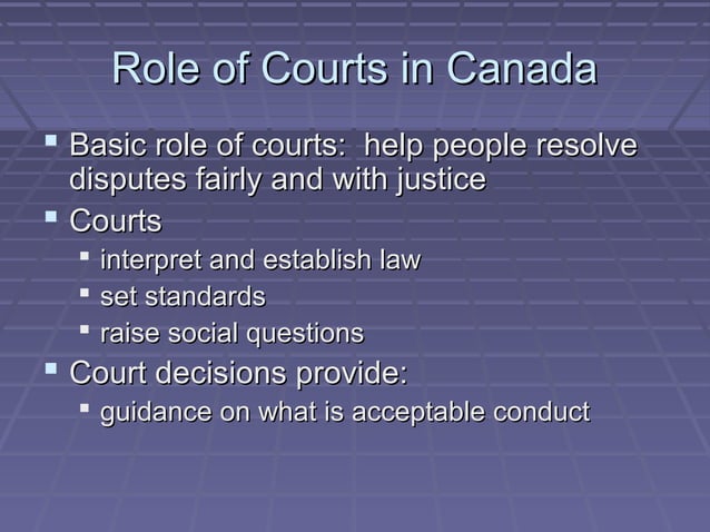 Canada's Judicial System Intro | PPT