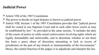 THE JUDICIARY as one of the Branch of Government | PPTX | Law