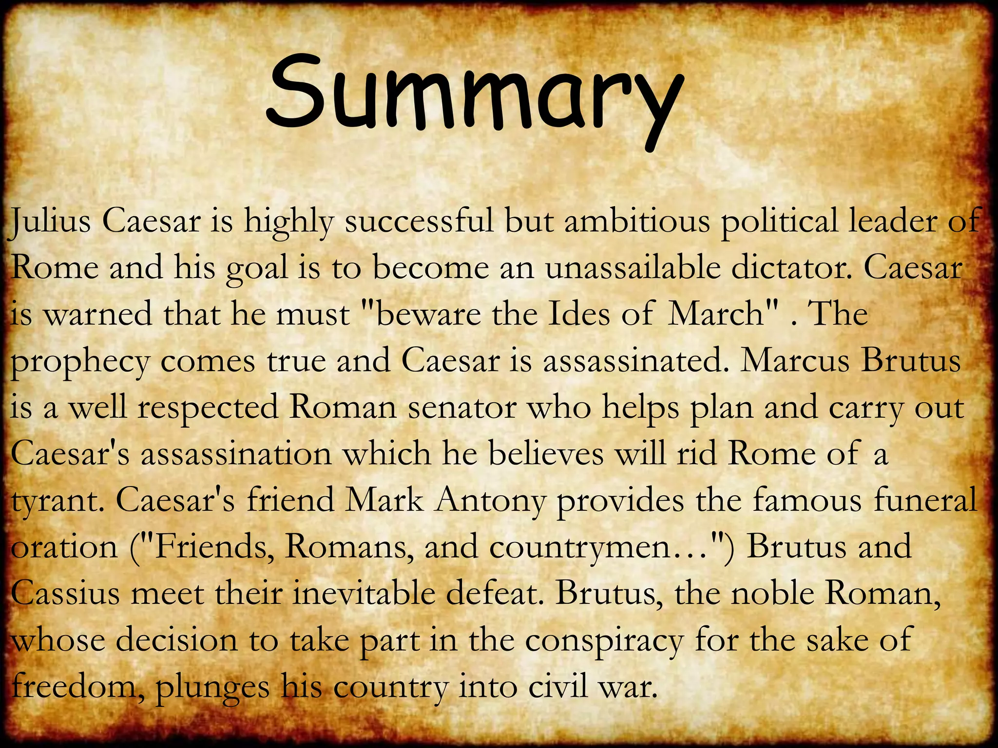 The Julius Caesar | PPTX