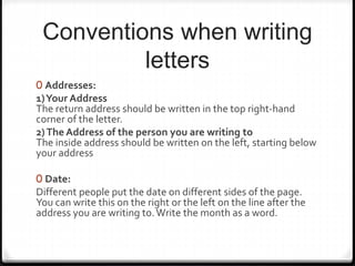 Letter writing | PPTX