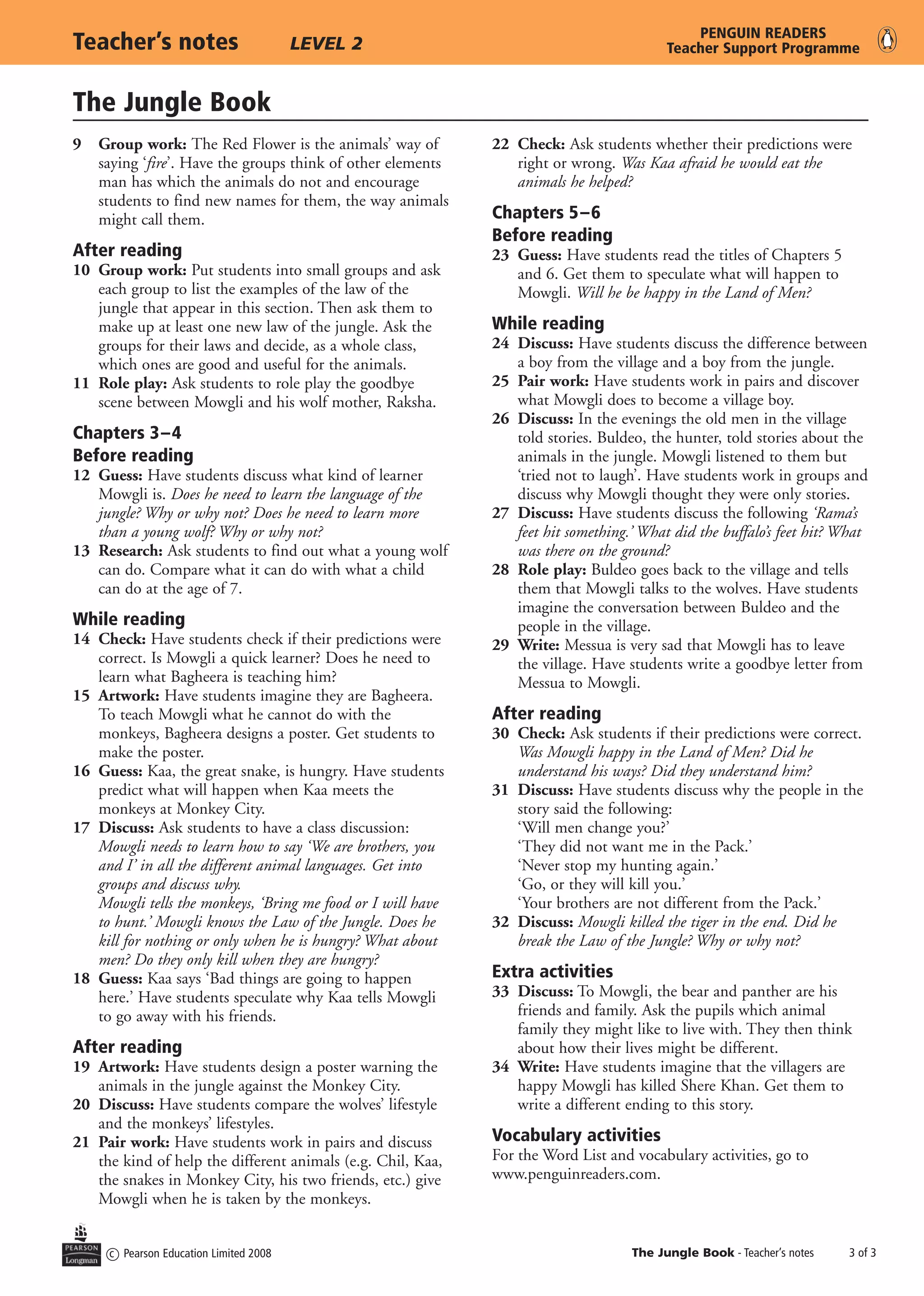 The jungle book resumen | PDF