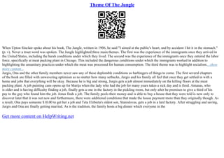 The Jungle Essay Example | PPT