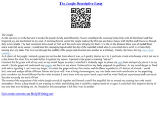 The Jungle Essay Example | PPT