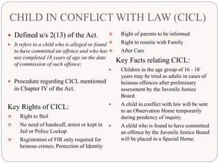 The juvenile justice (care and protection of children) act, 2015 | PPTX