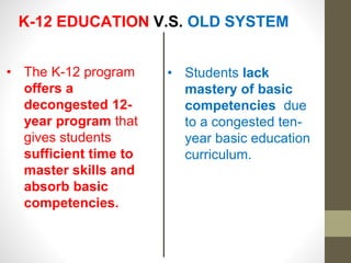 The K-12 curriculum and Its implication to Preservice Teacher Education ...
