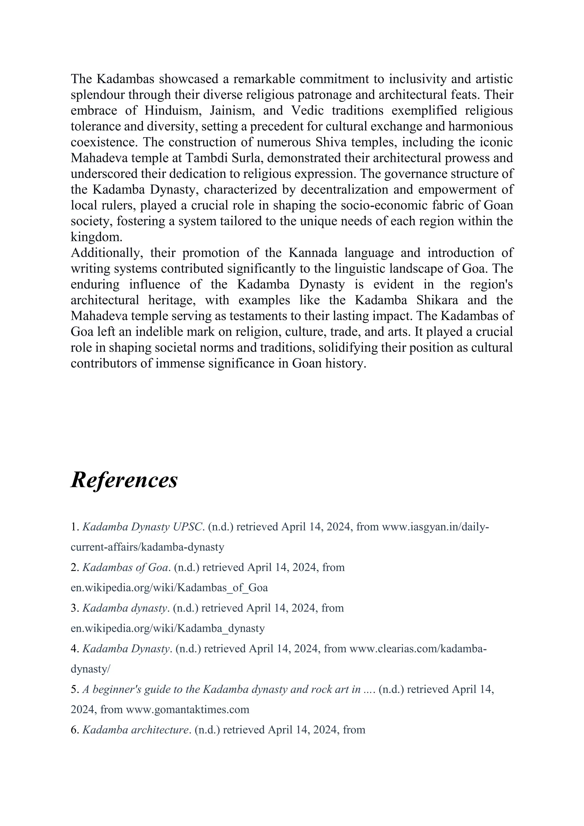 The Kadamba Dynasty of Goa: An In-Depth Examination of Their Legacy and ...