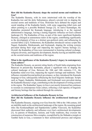 The Kadamba Dynasty of Goa: An In-Depth Examination of Their Legacy and ...