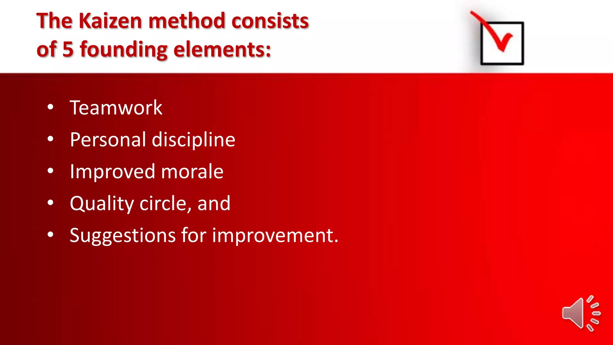 The kaizen methodology | PPTX