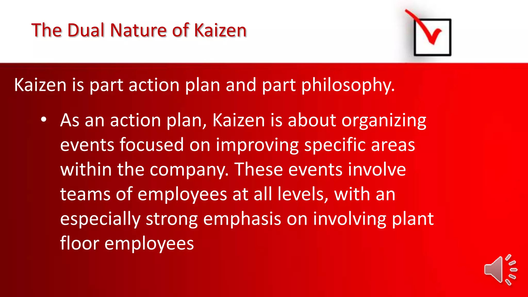 The kaizen methodology | PPTX