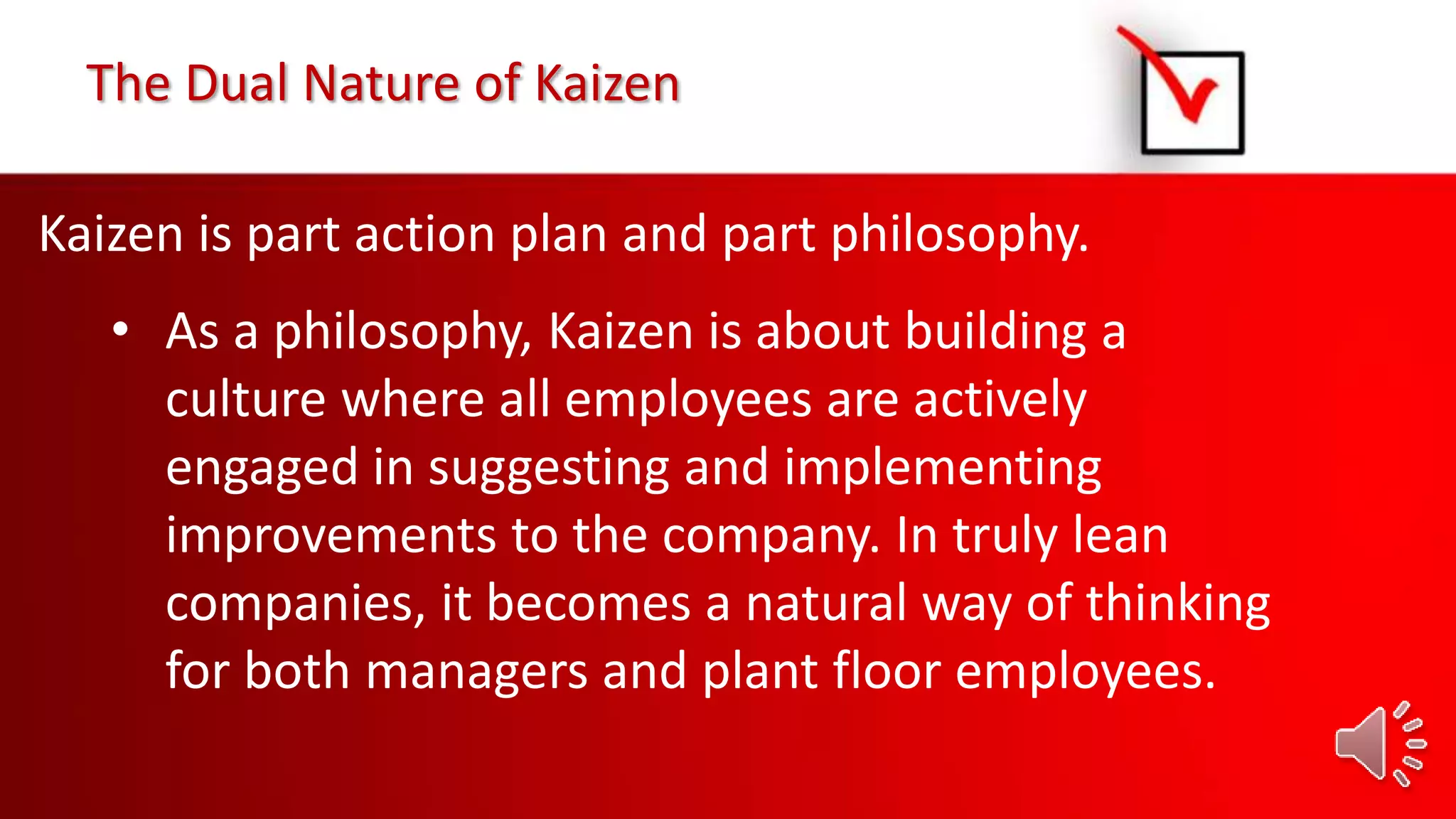 The kaizen methodology | PPTX