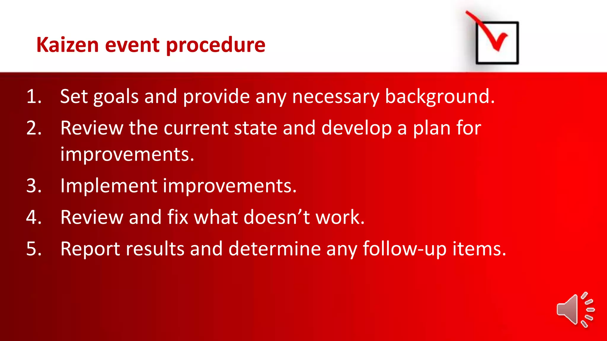 The kaizen methodology | PPTX