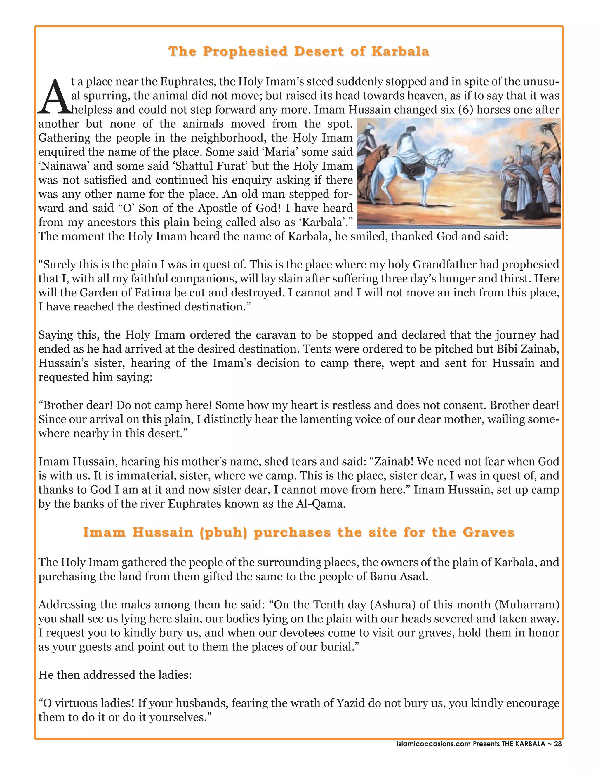 The Karbala Story of sacrifice to save humanity from extinction! | PDF