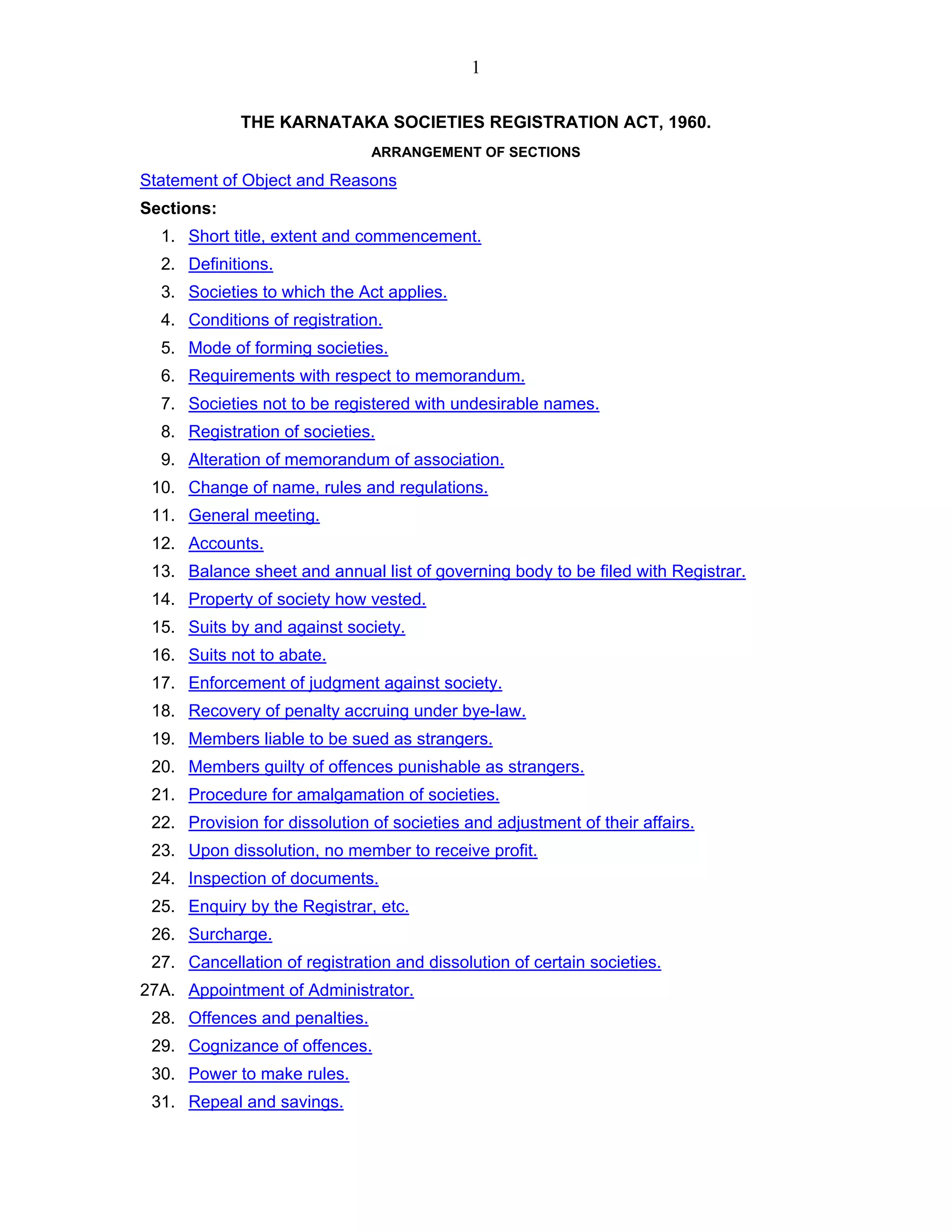 Apartment Management: The Karnataka Societies Registration Act, 1960 | PDF