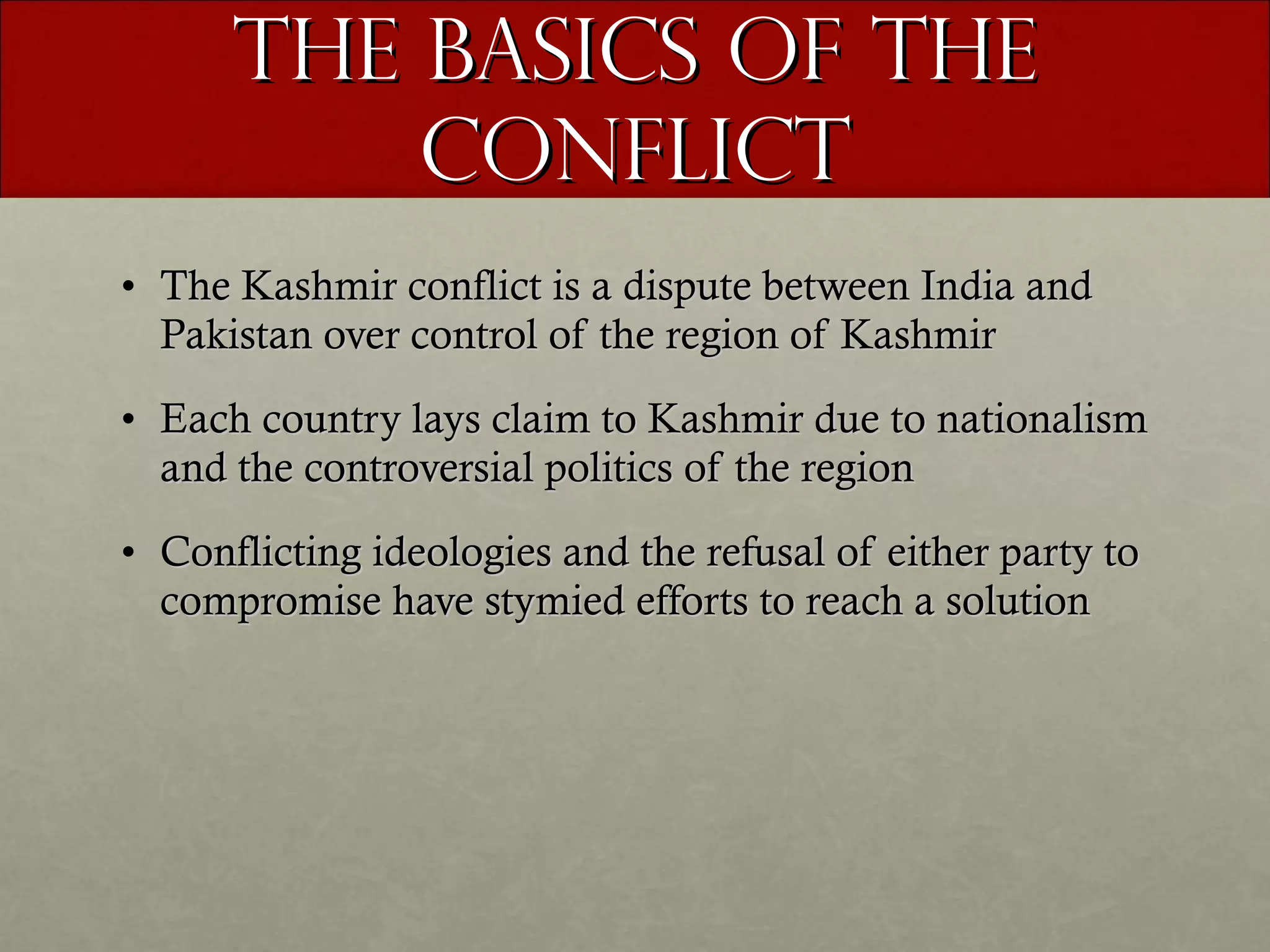 The kashmir conflict | PPT