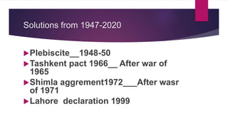 The kashmir conflict. | PPT