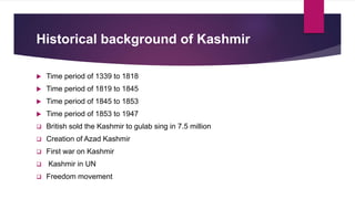 The kashmir conflict. | PPTX