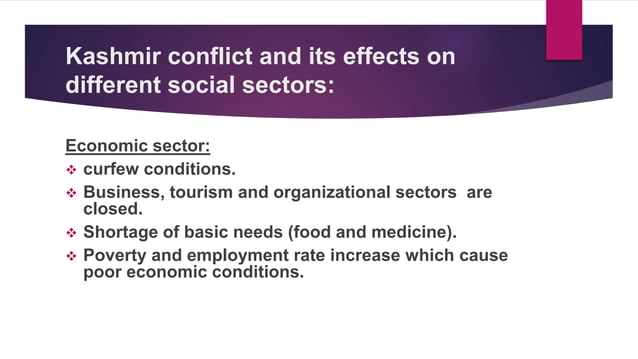 The kashmir conflict. | PPT