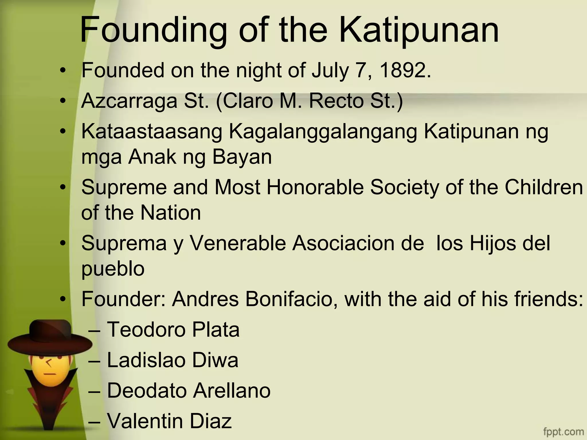 The katipunan | PPTX