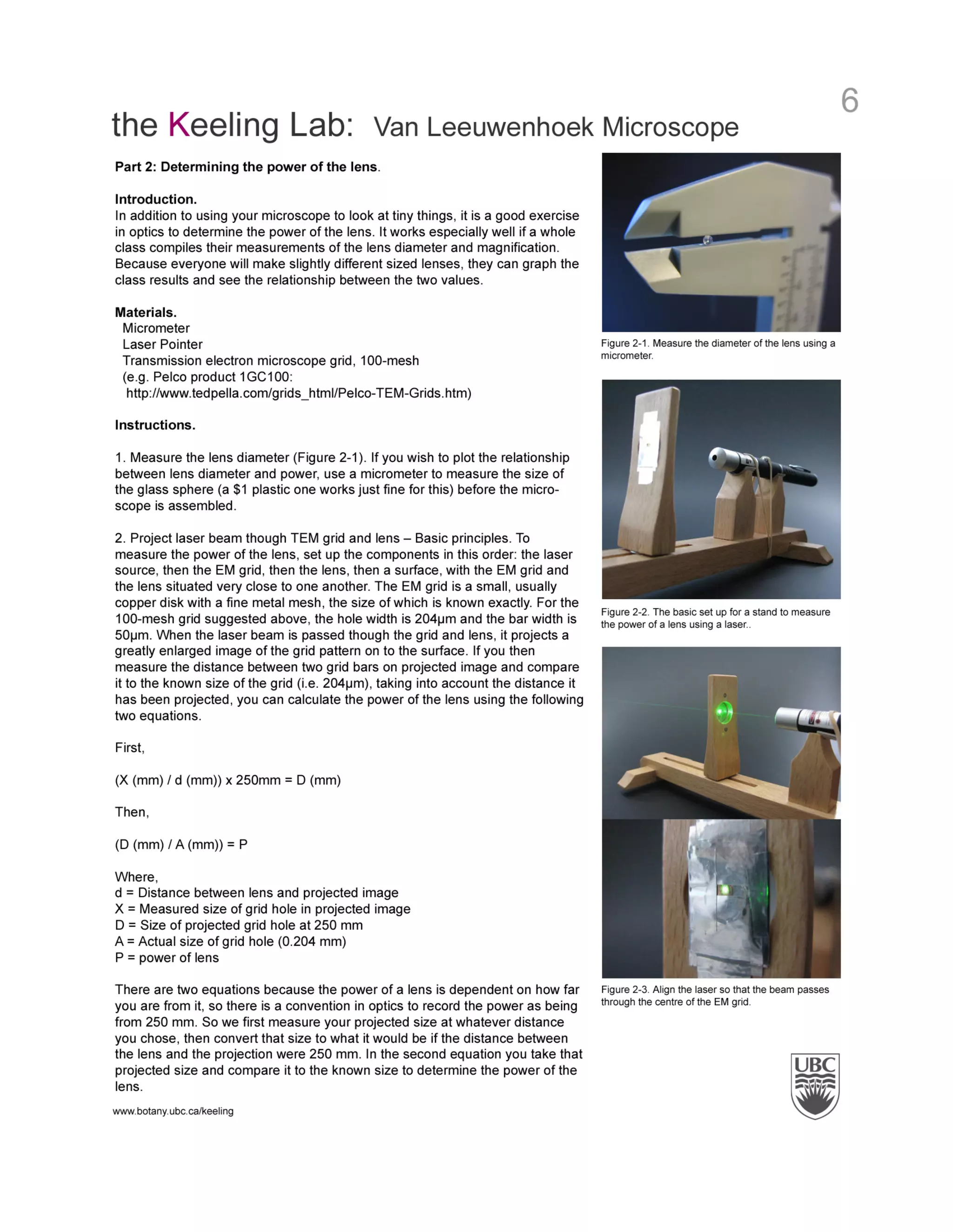 The Keeling Lab: Van Leeuwenhoek Microscope | PDF