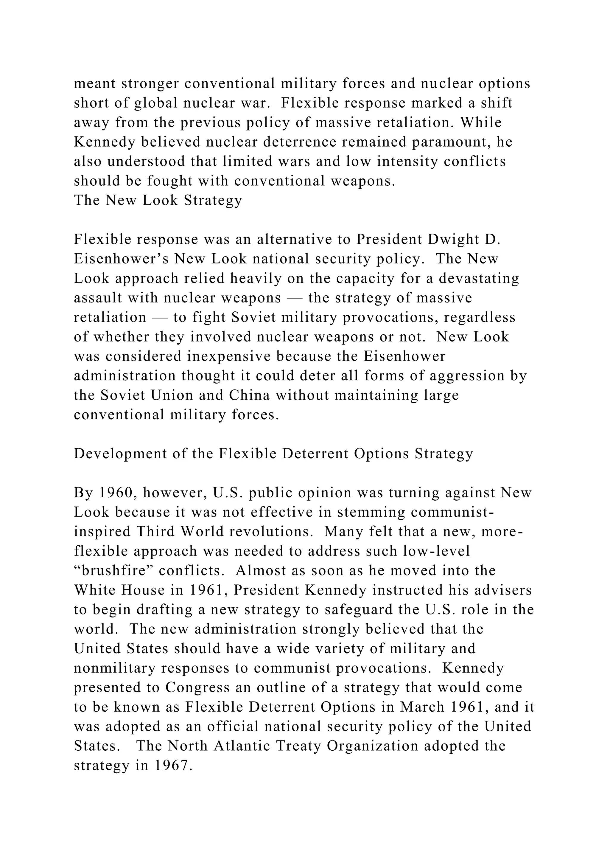 The Kennedy Doctrine of Flexible Response Flexible Response.docx