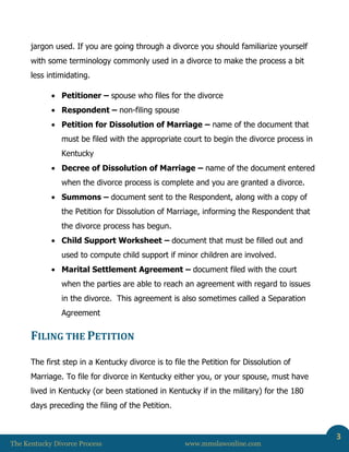 The Kentucky Divorce Process | PDF | Divorce | Family and Relationships